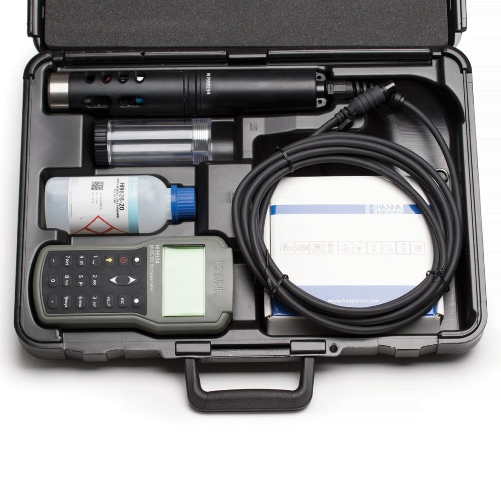 HANNA INSTRUMENTS HI98194 Multiparameter pH, ORP, EC, TDS, Salinity, DO ...